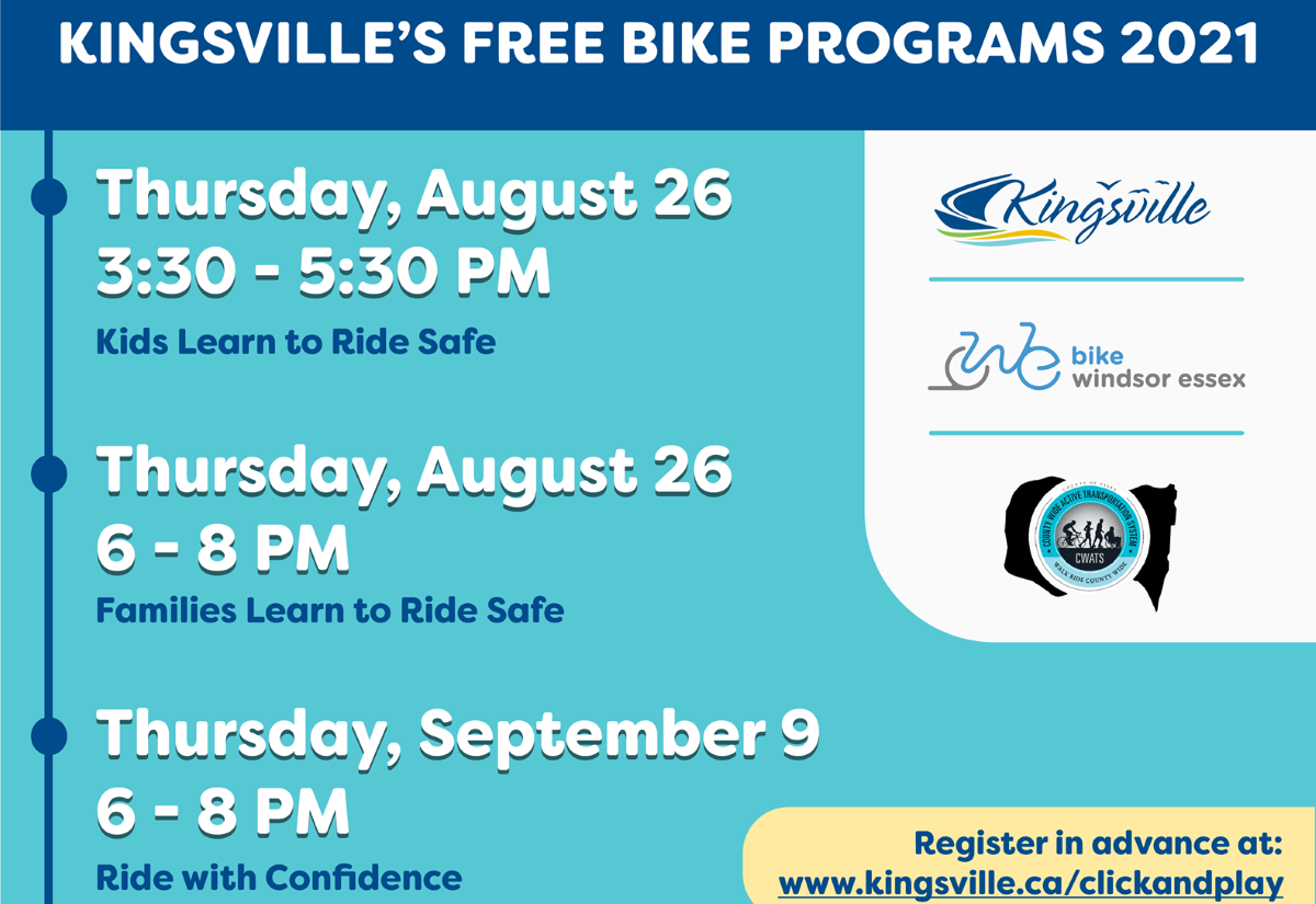 Sign up Now for Our Free Bike Programs! - Kingsville Times