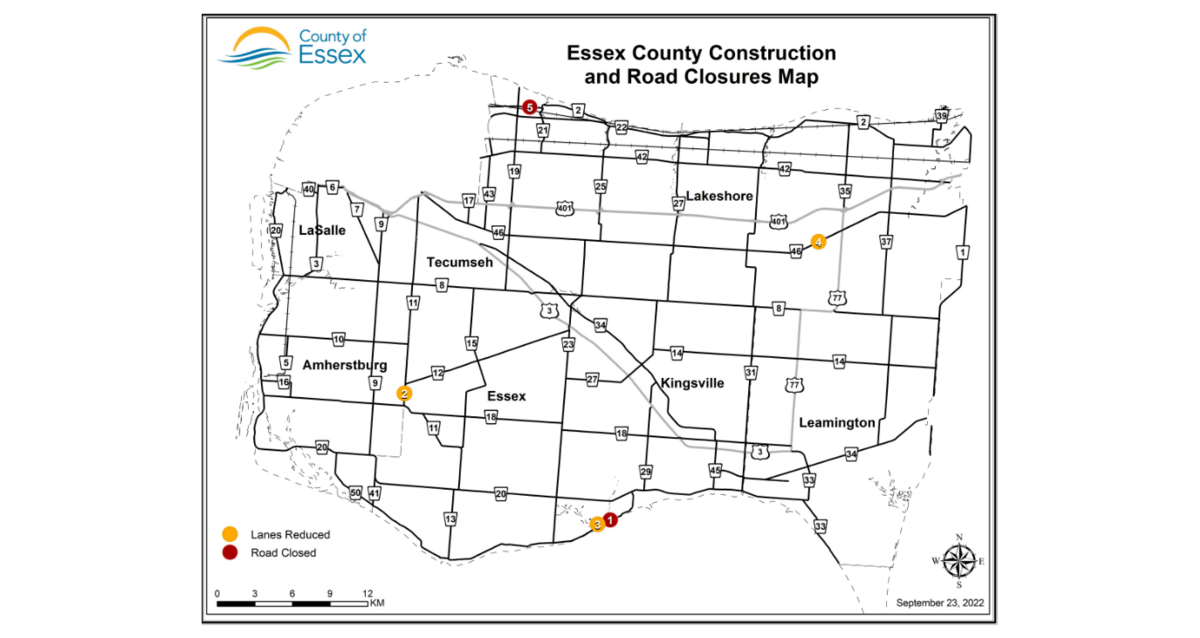 Construction and Road Closures Update as of September 23, 2022 ...