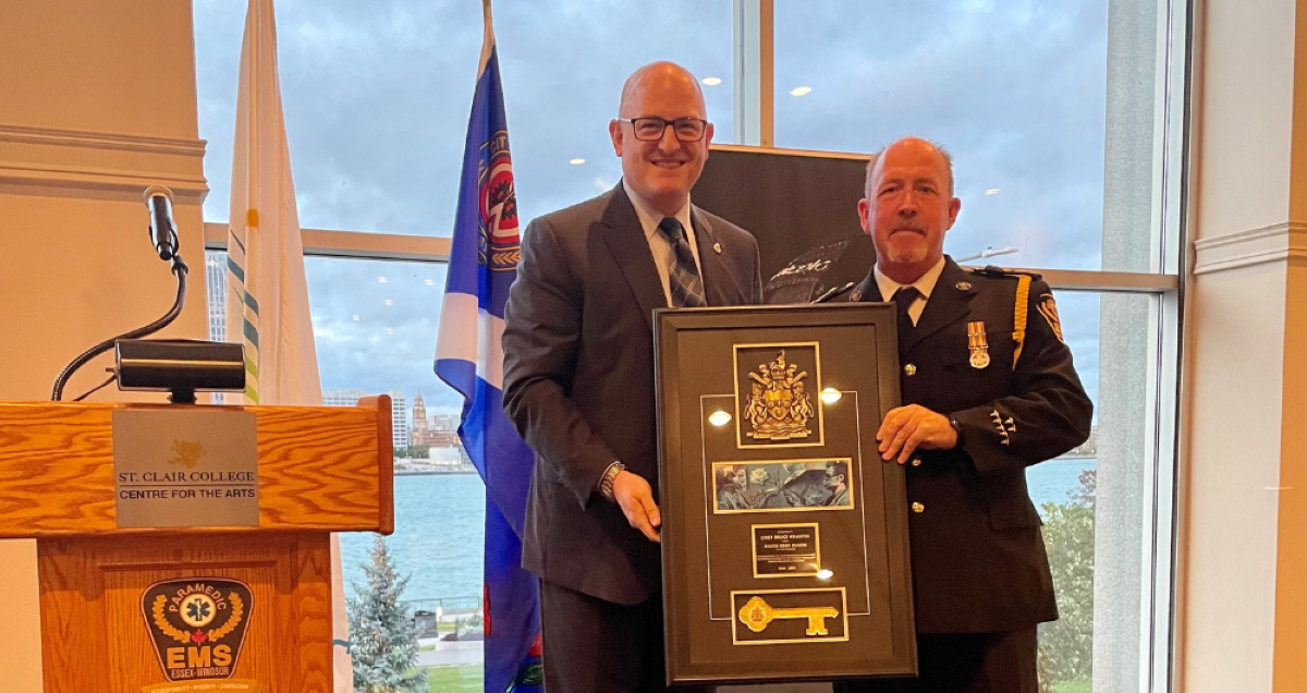 Essex-Windsor EMS Chief Receives Key to City of Windsor - Kingsville Times