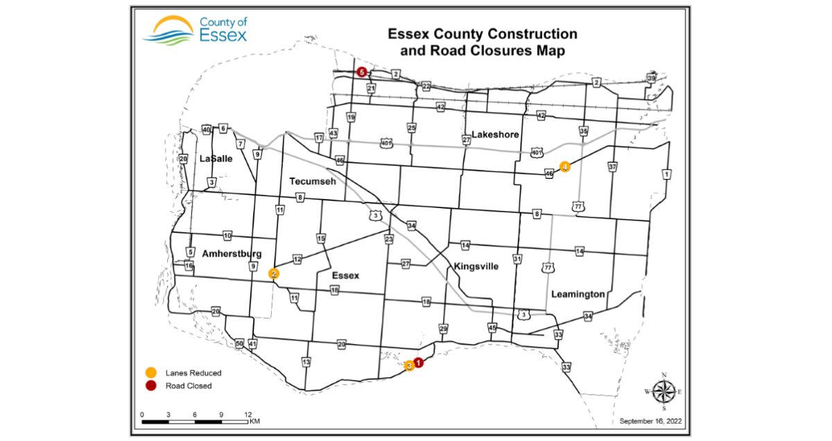 Essex County Construction and Road Closures Update as of Sept. 16 ...
