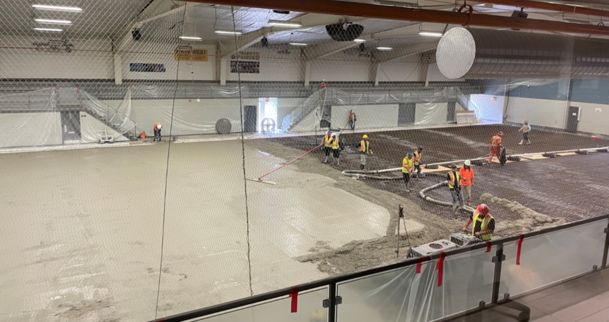 Arena Ice Pad Update — On Schedule Following ‘Monolithic Pour ...