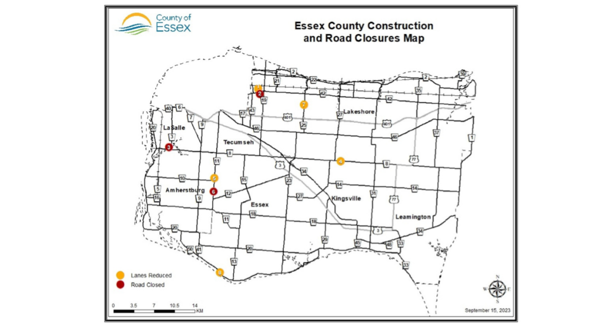 Essex County Construction and Road Closures Update — Sept. 15, 2023 ...