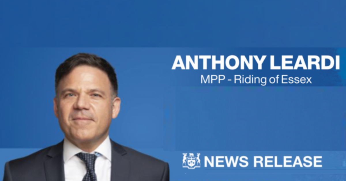 Essex MPP Takes On New Role In Provincial Government - Kingsville Times