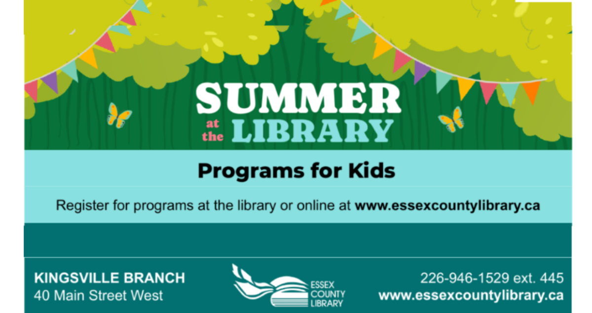 Summer at the Kingsville Library: Programs for Kids - Kingsville Times