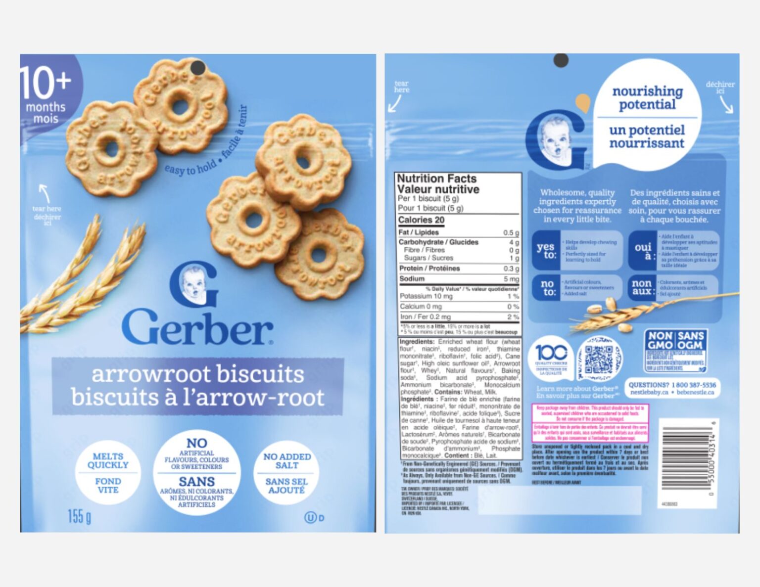 Certain Gerber Brand Arrowroot Biscuits Recalled Due To Presence of ...